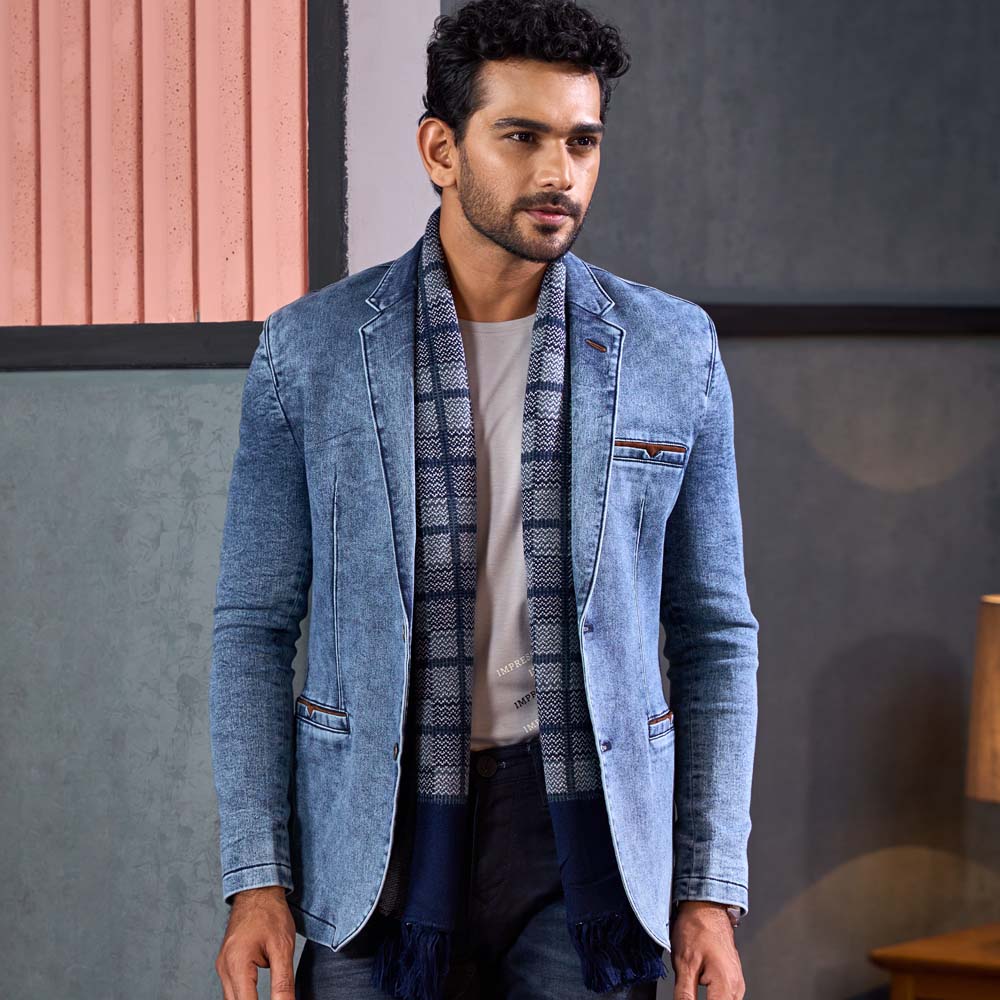 Denim Blazer - Top Ten Mart